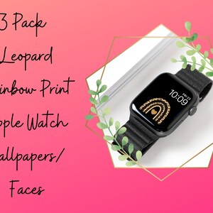 Apple Watch Wallpaper, Leopard Wallpaper, Apple Watch Face, Set of ...