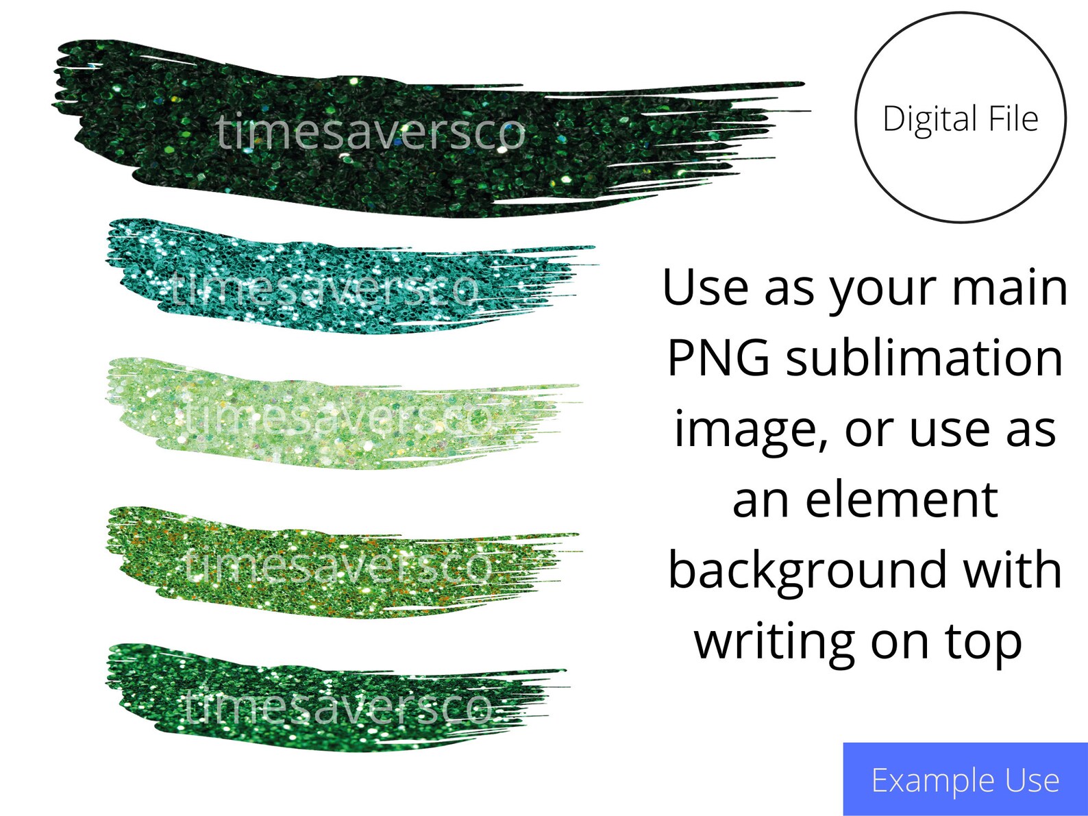 Glitter Brushstroke PNG Bundle Green Glitter Brushstroke - Etsy