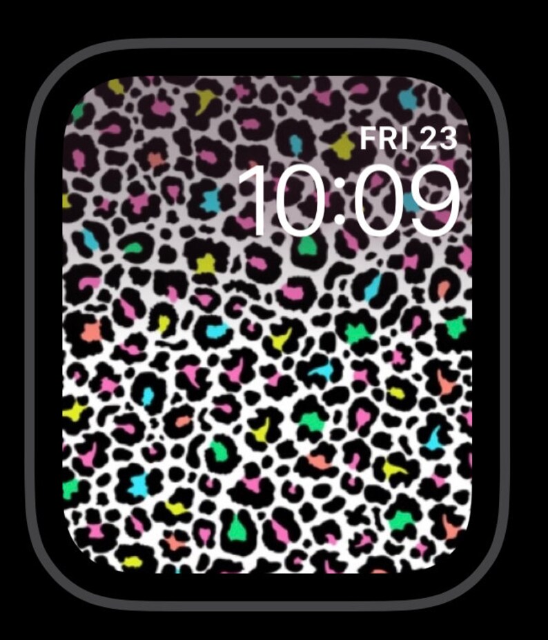 Apple Watch Wallpaper Rainbow Leopard Apple Watch Face Set - Etsy