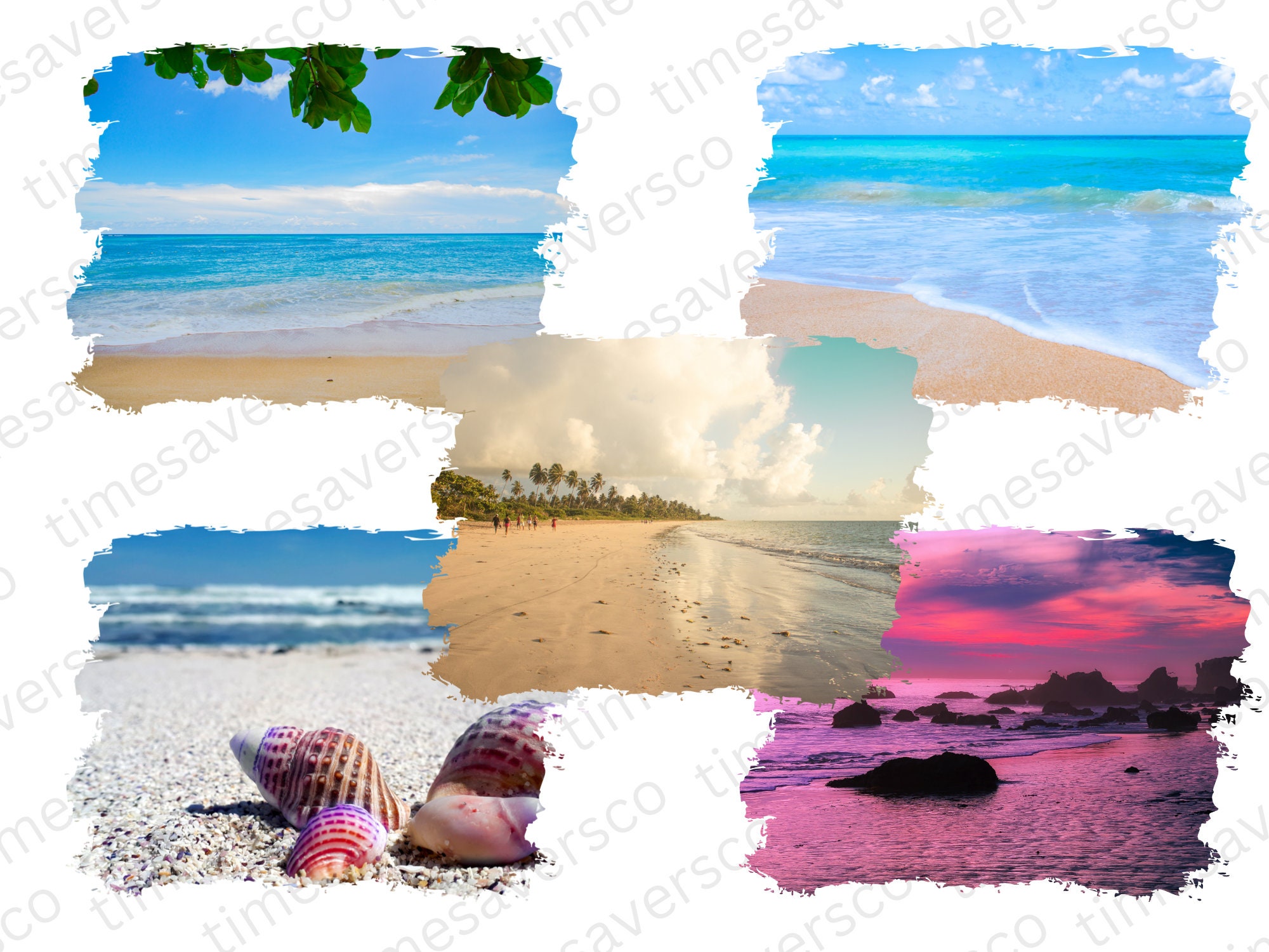 Beach Background PNG Bundle, Background Sublimation File, Beach Sea ...