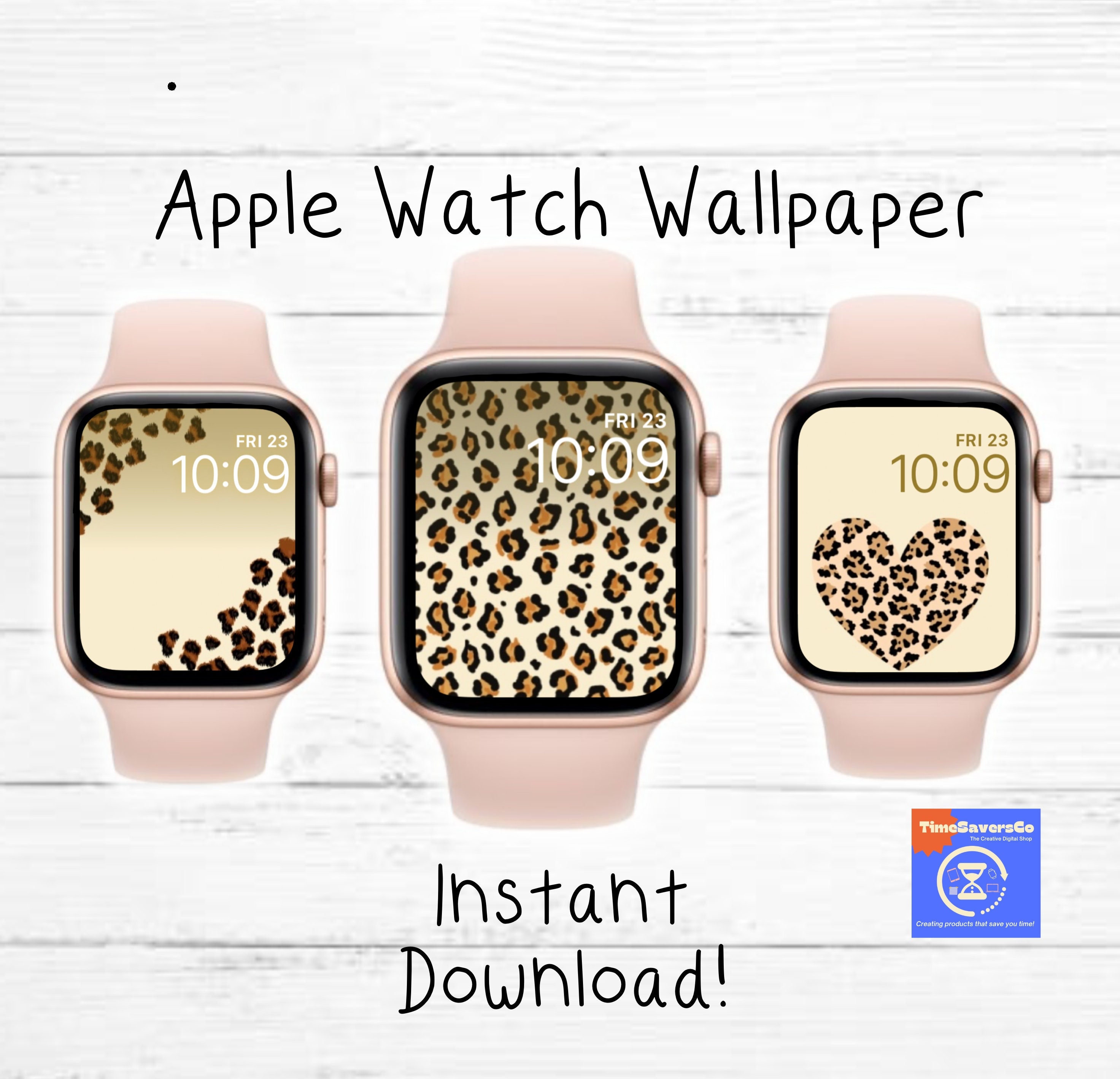 Animal Print Apple Watch Wallpaper Cheetah Boho Heart Watch - Etsy