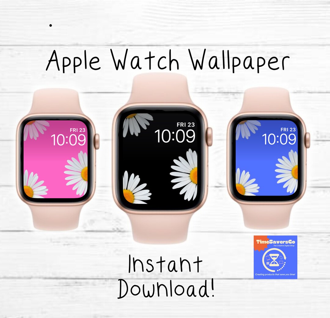 Daisy Flower Apple Watch Wallpaper, Three Flower Apple Watch Face ...
