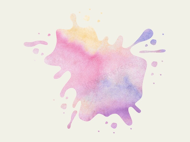Pastel Paint Splat Sublimation Background PNG Bundle Paint - Etsy
