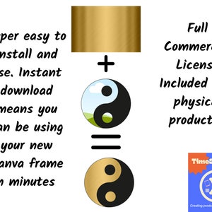 Custom Clipart Yin Yang , Drag and Drop Photo Canva Template, Ying Yang ...