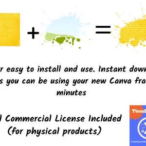 Paint Splash Canva Frame, Drag and Drop Photo Canva Template, Create ...