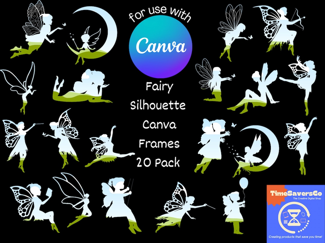 Canva Frame Bundle Fairy, Canva Frame Template, Create Your Own Fairy ...