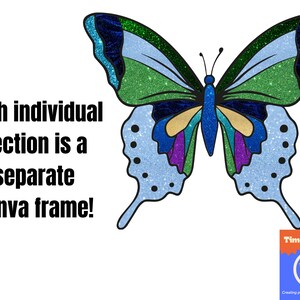 CANVA Template Frame, Create Your Own Butterfly PNG, Fully Editable ...