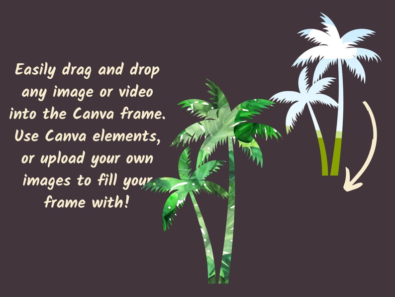 Tree PNG DIY Drag and Drop Canva Template Bundle Canva Tree - Etsy