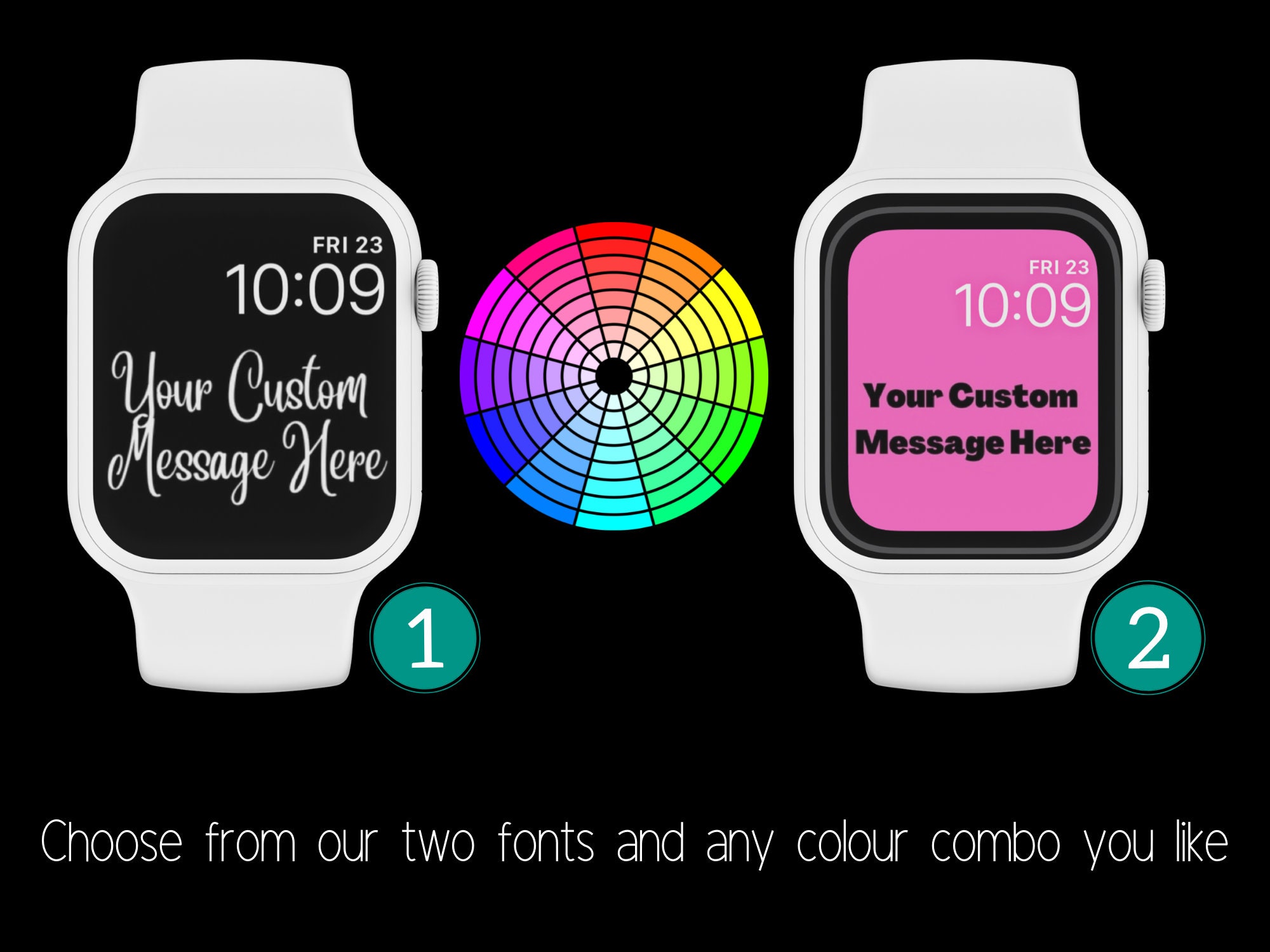Custom Watch Wallpaper for Apple Watch Personalised Message - Etsy