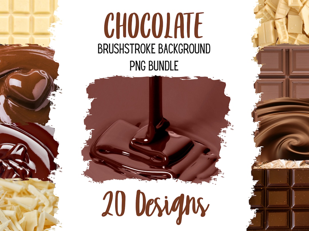 Chocolate Background PNG Bundle, Background Sublimation File, Chocolate ...