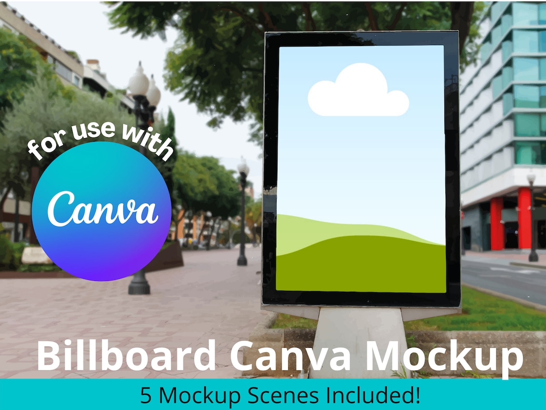 Billboard Mockup, Canva Drag and Drop Frame, Billboard Advertisement ...