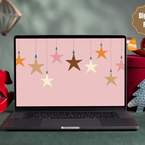 Boho Christmas Desktop Wallpaper Boho Christmas Print - Etsy