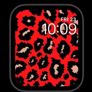 Animal Print Watch Wallpaper for Apple Watch, Leopard Print Watch Face ...