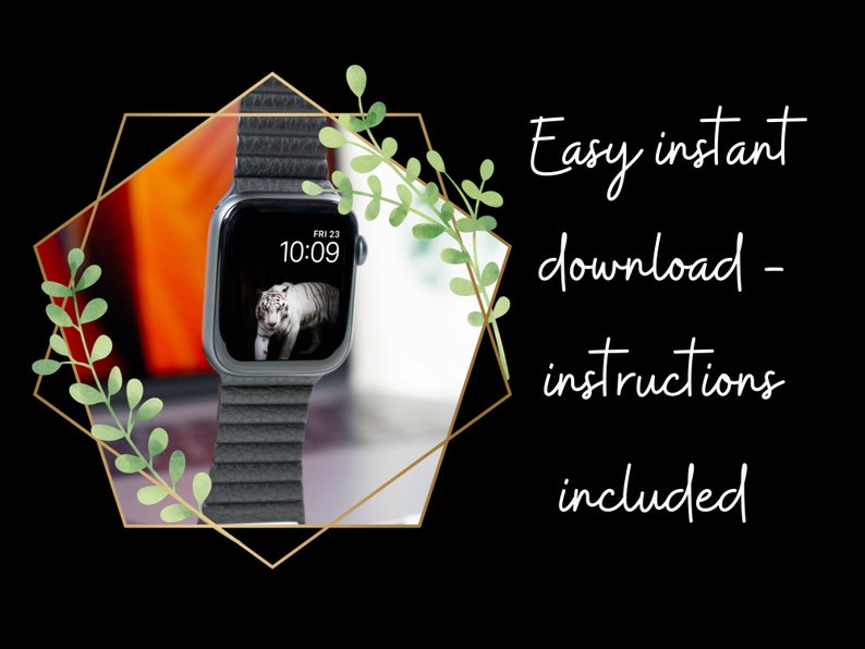 Apple Watch Wallpaper, Tiger Watch Wallpaper, Apple Watch Face, Set of ...
