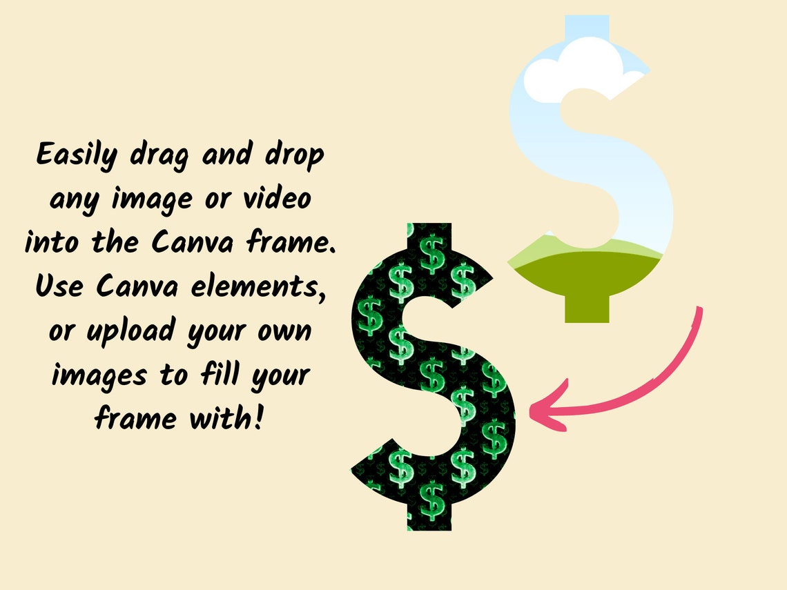Fill Your Own Letters On Canva Drag And Drop Photo Canva Etsy