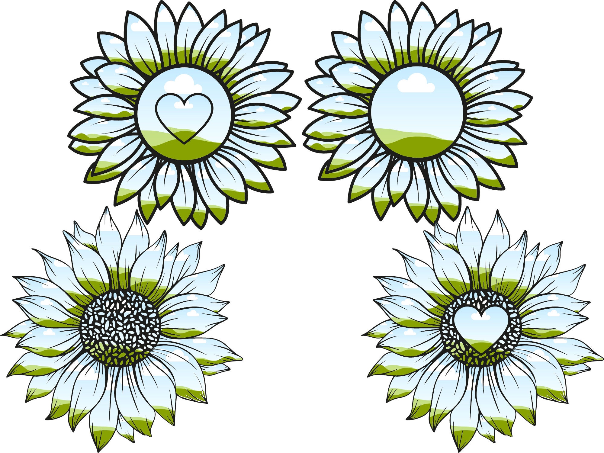 Create Your Own Clipart, Fully Editable Sunflower Canva Frame, Every ...