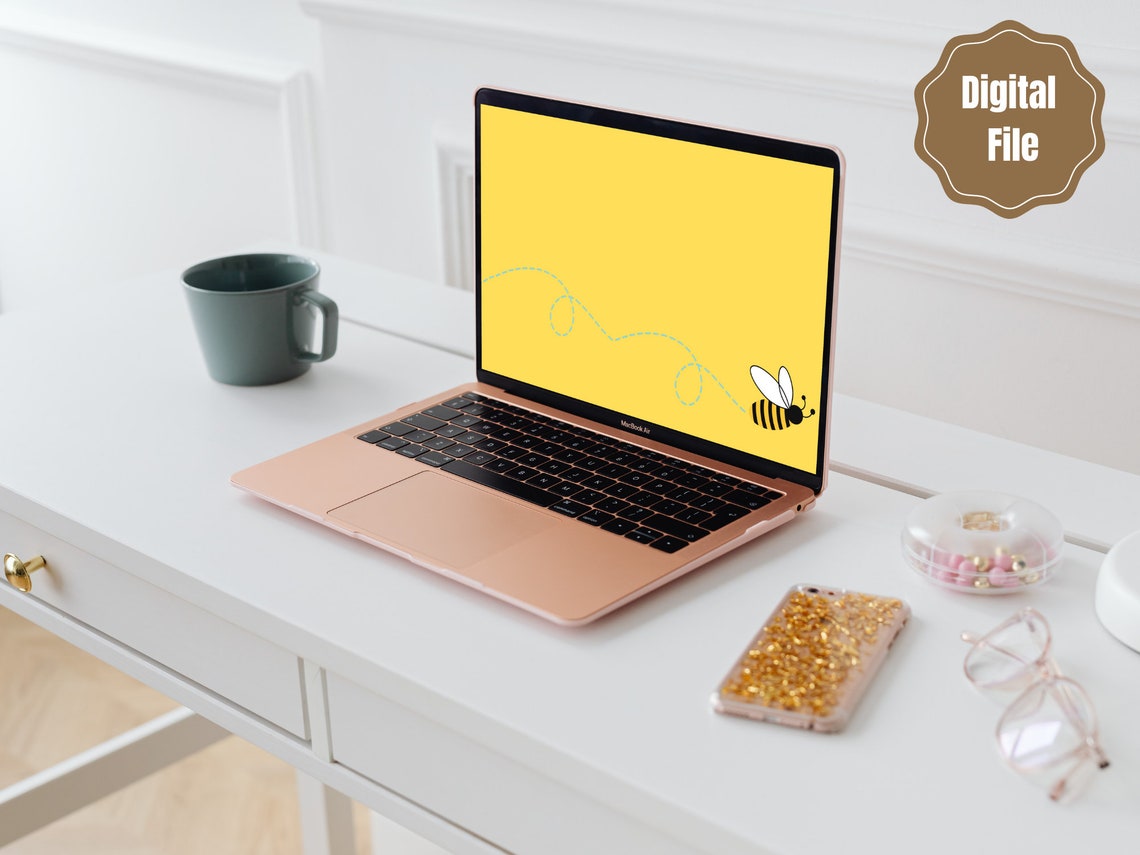 Bumble Bee Desktop Wallpaper for Macbook Laptop Wallpaper | Etsy