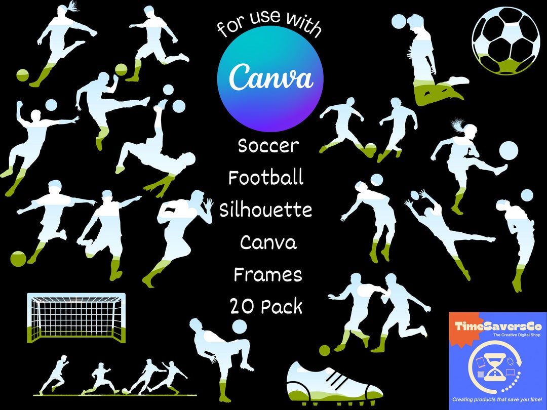 Soccer Canva Frame Bundle, Canva Frame Template, Create Your Own ...
