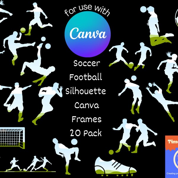 Football Canva Frame - Etsy