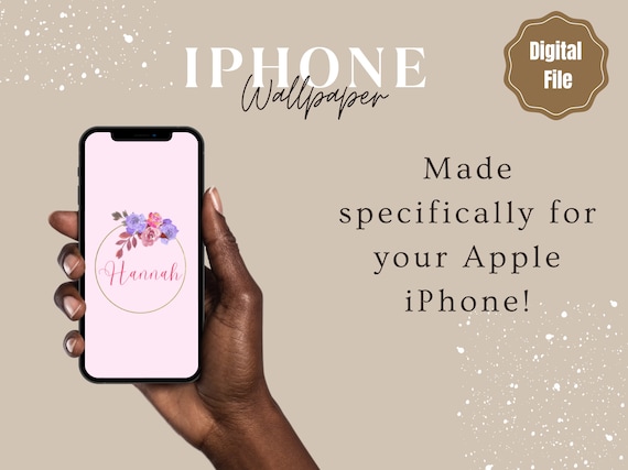 Apple Name Wallpaper CLEOK Personalised Design Printed Back Cover