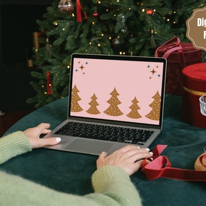 Boho Christmas Desktop Wallpaper Boho Christmas Print - Etsy