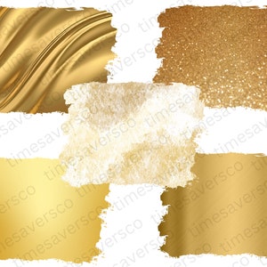 Gold Background Png Bundle, Textured Effect Background Sublimation File ...