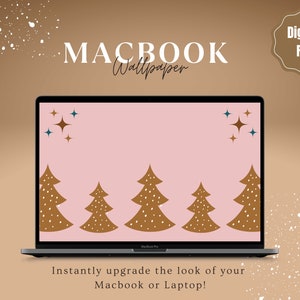 Boho Christmas Desktop Wallpaper Boho Christmas Print - Etsy