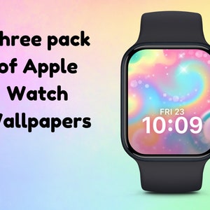 Rainbow Wallpaper for Apple Watch, Rainbow Geode Tie Dye Watch ...