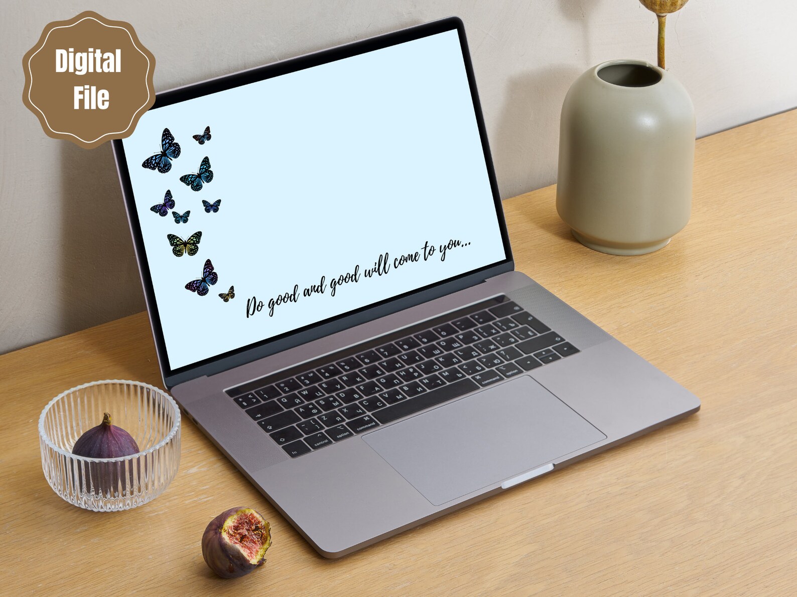 Powder Blue Desktop Wallpaper, Butterfly Laptop Wallpaper, Spring ...