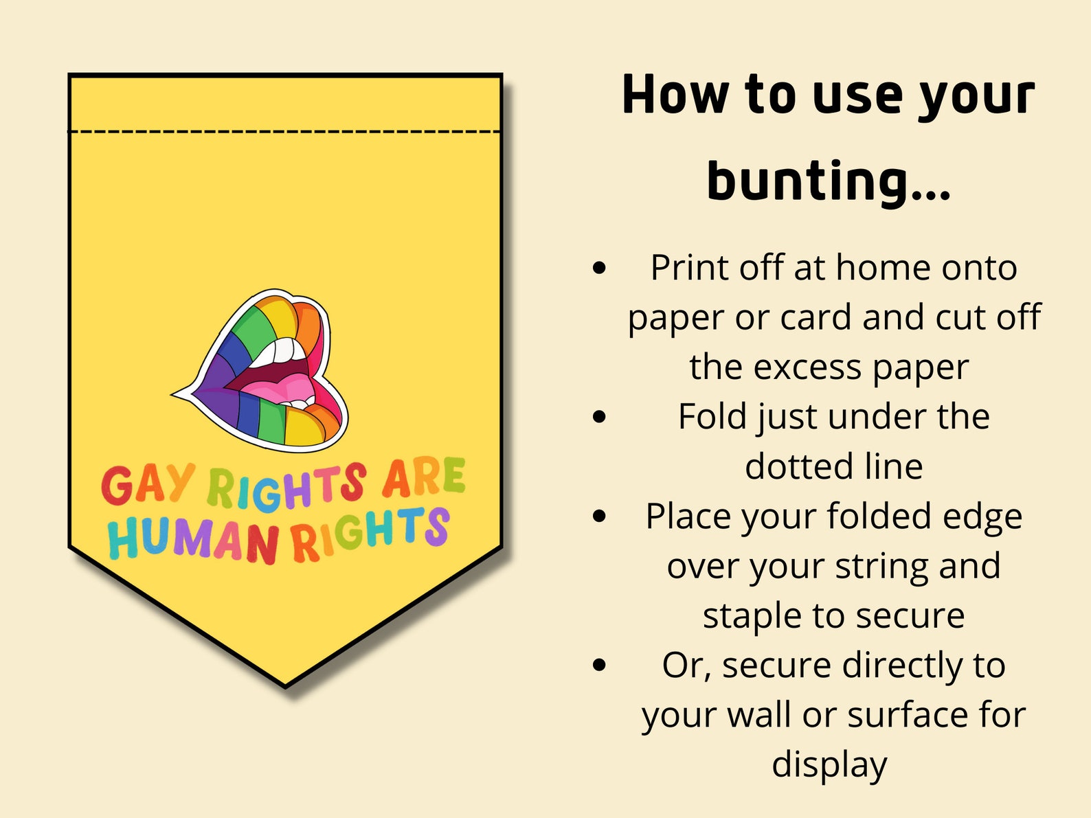 Pride Party Decorations, Pride Flag Printable Bunting Instant Download ...