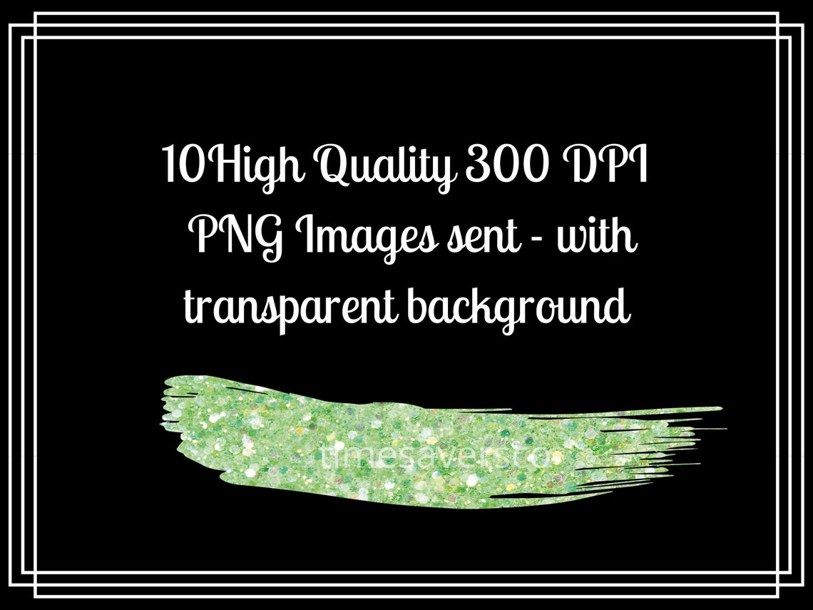 Glitter Brushstroke PNG Bundle Green Glitter Brushstroke - Etsy