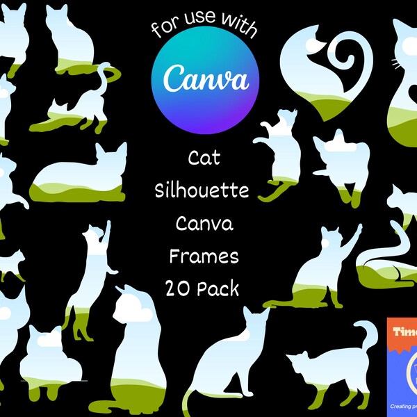 Cat Canva Frame - Etsy