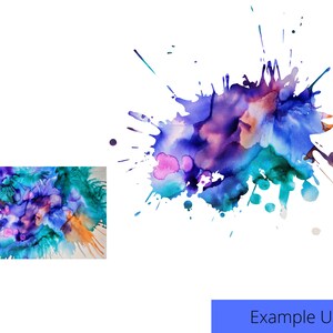 Paint Splash Canva Frame, Drag and Drop Photo Canva Template, Create ...