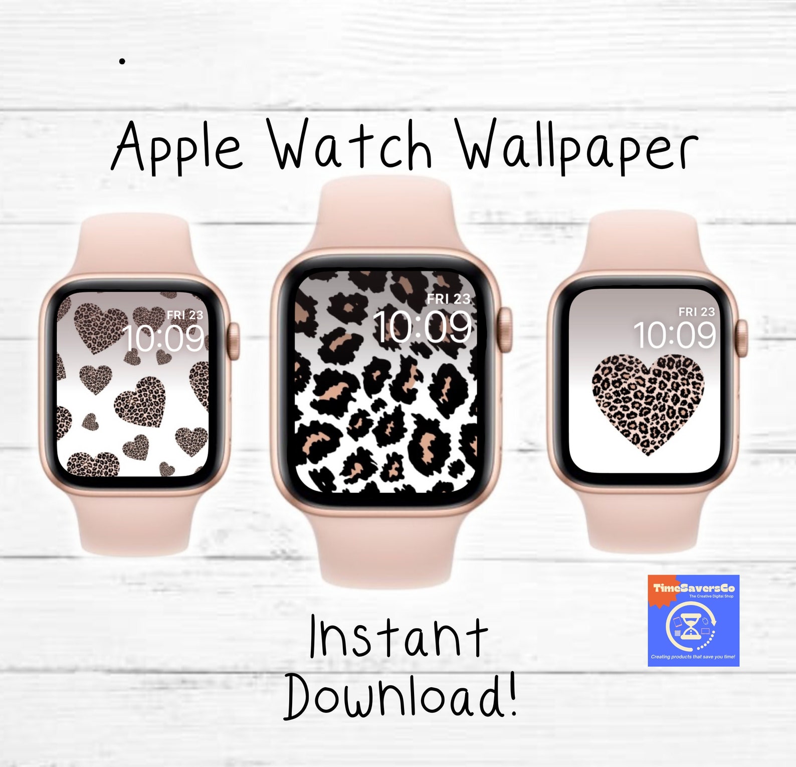 Animal Print Watch Wallpaper for Apple Watch, Leopard Print Watch Face ...