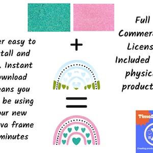 Drag and Drop Photo Canva Template, Boho Rainbow Canva Frame, Multiple ...