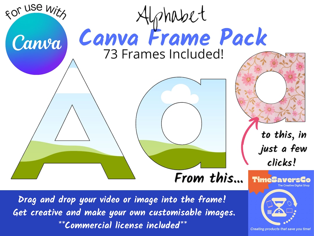 Fill Your Own Letters on CANVA, Drag and Drop Photo Canva Template ...