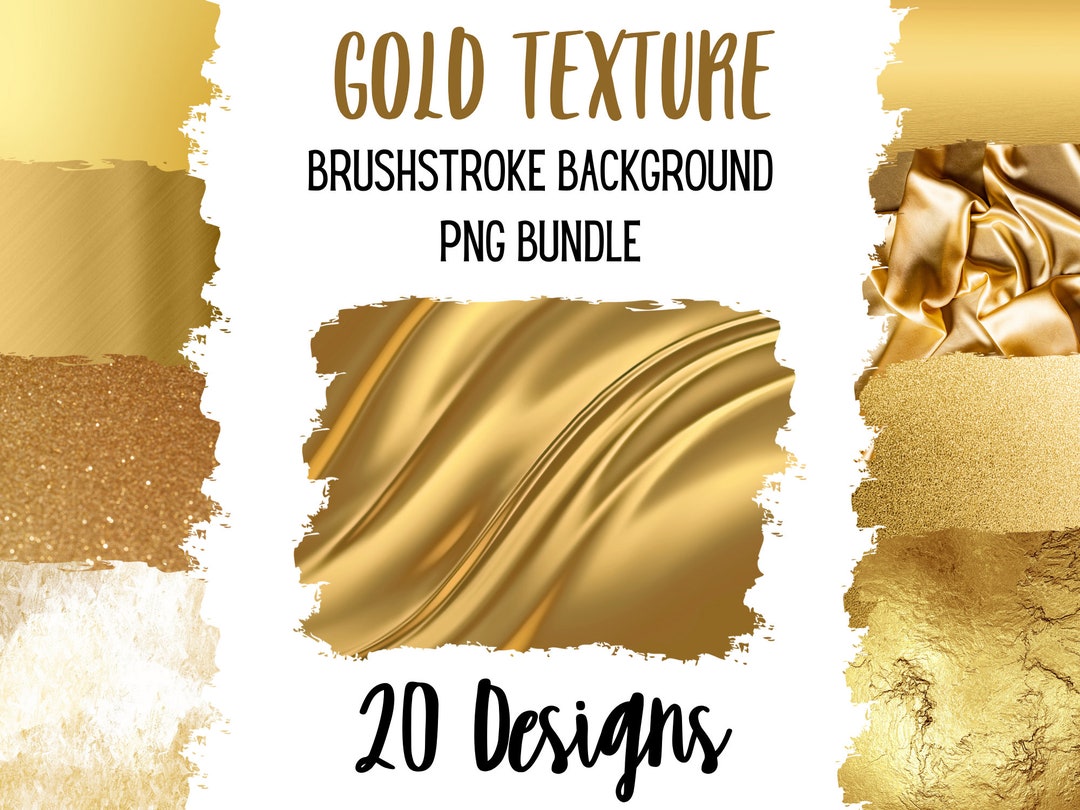 Gold Background Png Bundle, Textured Effect Background Sublimation File ...