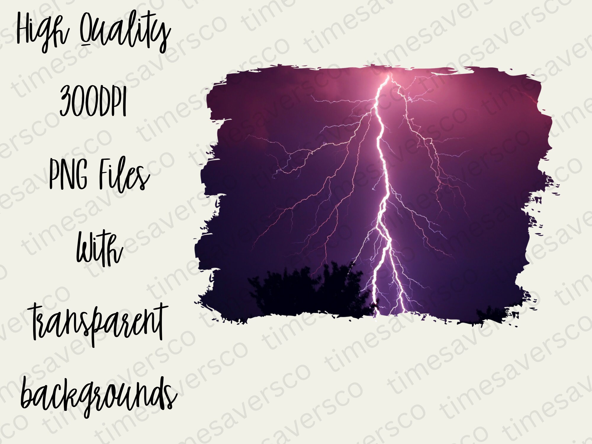Lightning Background PNG Bundle, Night Sky Background Sublimation File ...