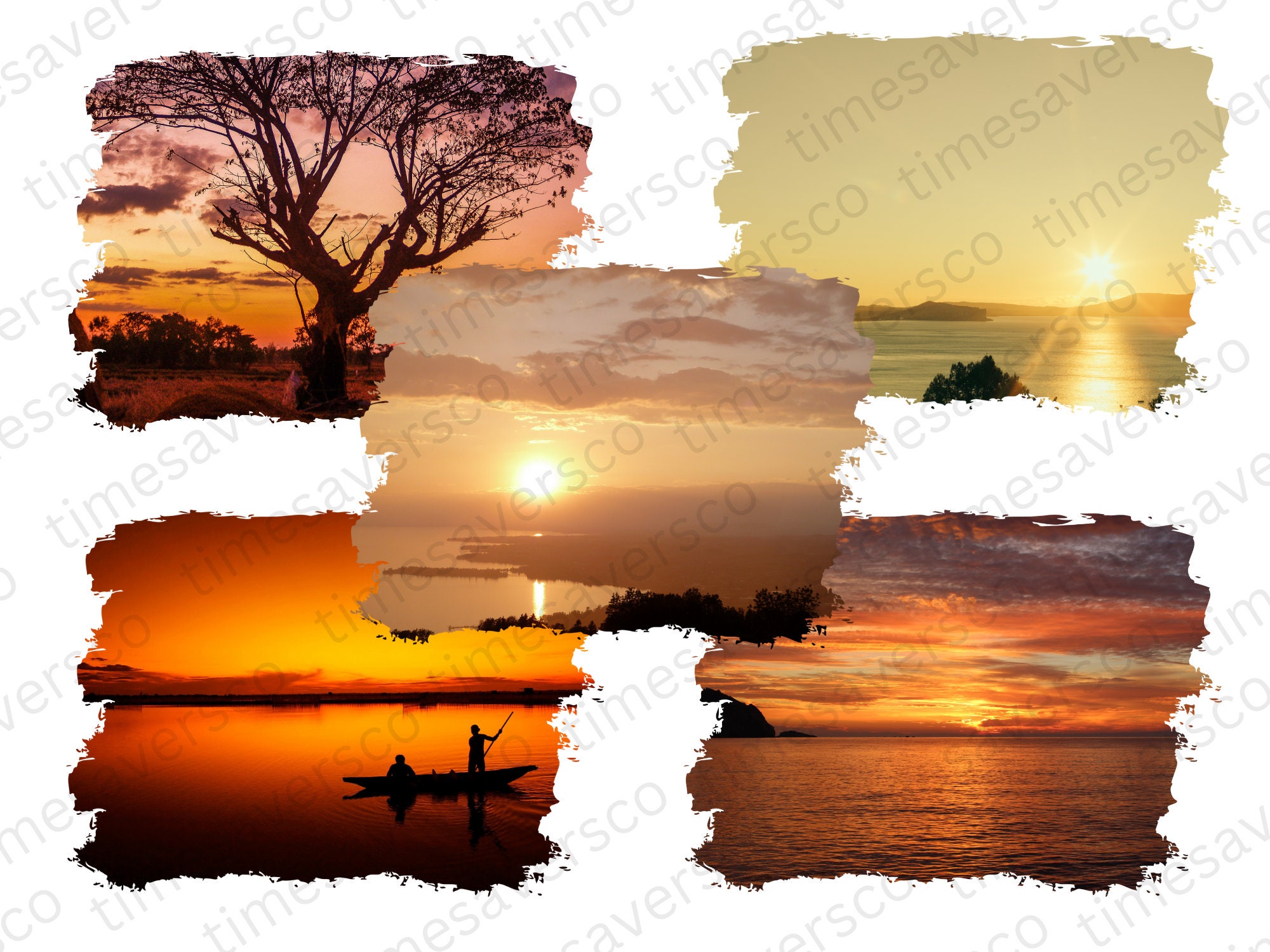 Background PNG Bundle Sunsets, Background Sublimation File, Sunset Art ...