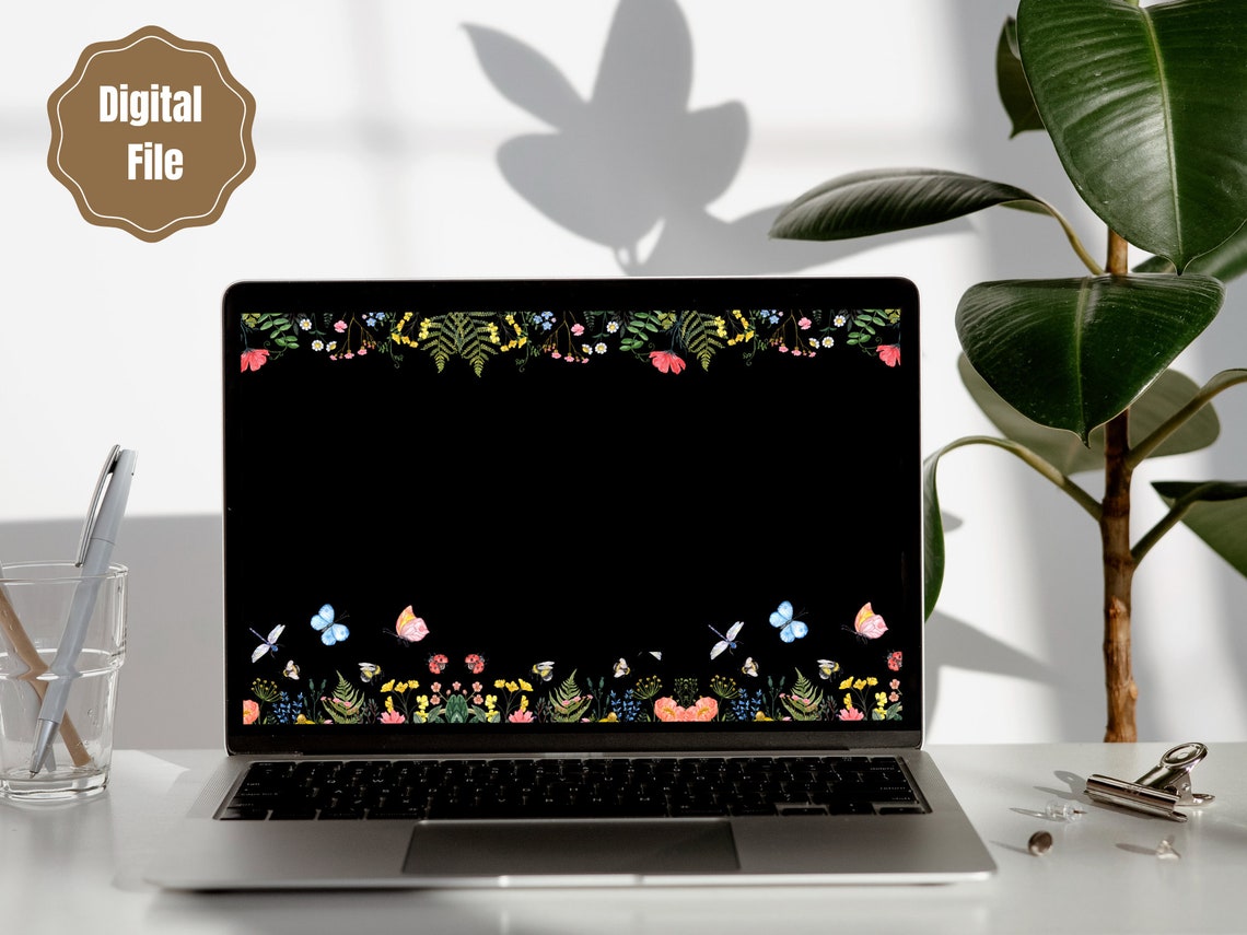 Butterfly Desktop Wallpaper Black, Butterfly Laptop Wallpaper, Spring ...