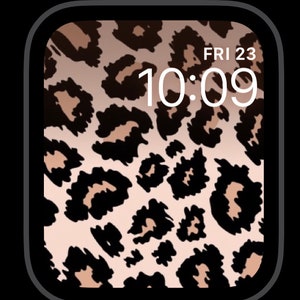 Apple Watch Wallpaper, Leopard Wallpaper, Apple Watch Face, Set of ...
