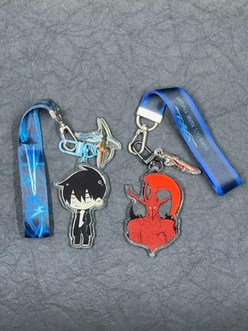 SOLO LEVELING Only I Level up Wrist Lanyard Keychain Double-sided ...