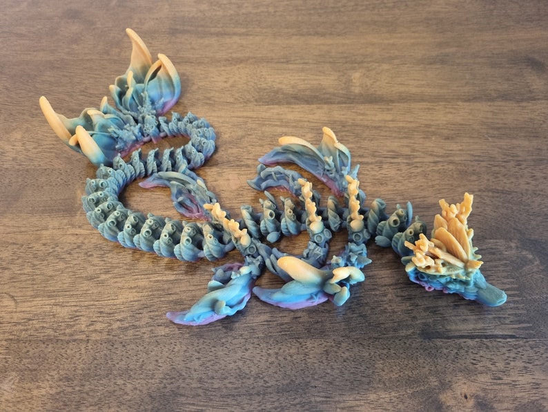 3d Printed Articulating Coral Reef Dragon - Etsy Australia