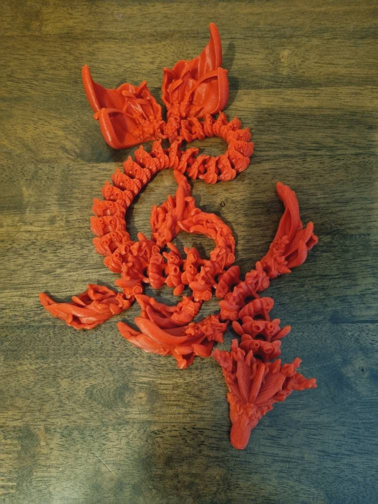 3d Printed Articulating Coral Reef Dragon - Etsy Australia