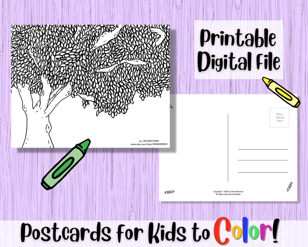 10 Printable Postcards for Kids to Color! Cards From Kids, Cards for ...