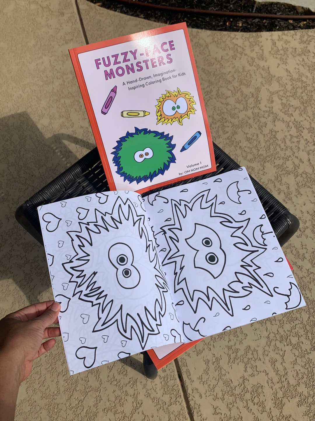 Hand Drawn, Fuzzy-face Monsters Coloring Book for Kids; Friendly ...
