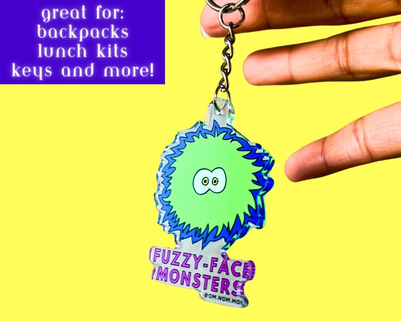 Fuzzy-face Monsters Coloring Book Character Keychains for Bags ...