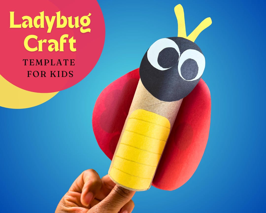 Ladybug Craft Template, Ladybug Tissue Roll Craft, Crafts for Kids ...