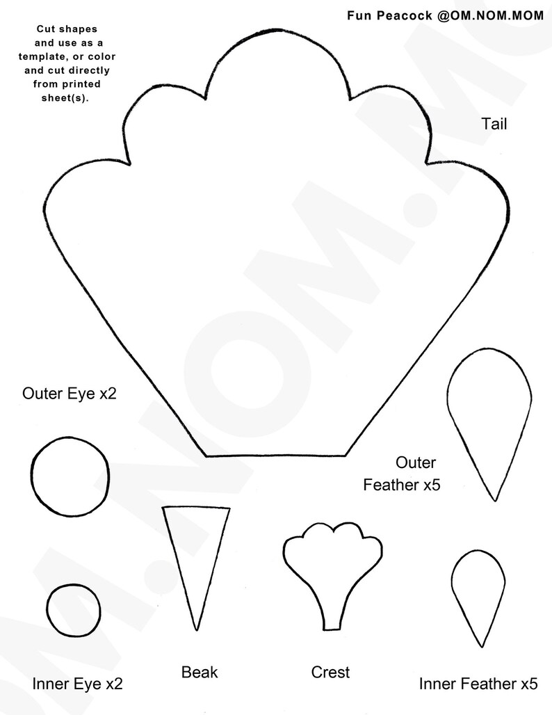 Peacock Craft Template, Tissue Roll Craft, Crafts for Kids, Recycle ...