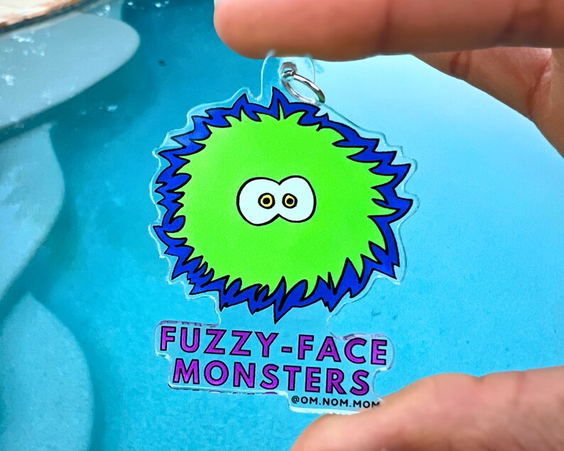Fuzzy-face Monsters Coloring Book Character Charms for Bags, Backpacks ...